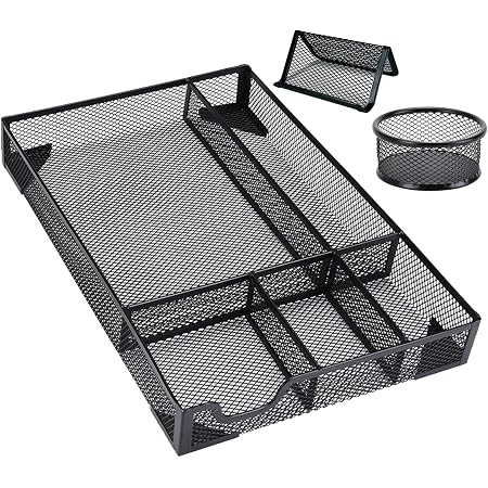 EasyPAG Mesh Drawer Organiser Tray Desk Draw Tidy Office Stationery ...