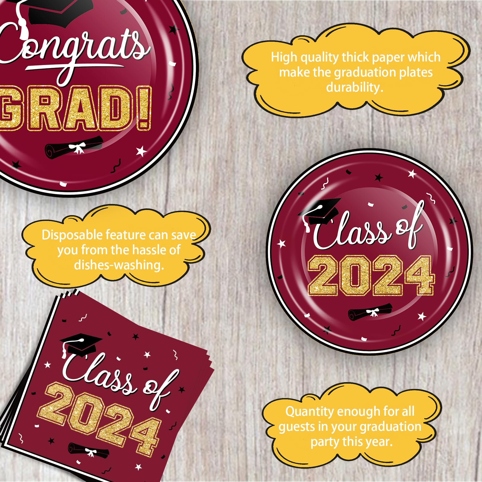 Snapklik.com : OuMuaMua Class Of 2024 Graduation Party Decorations ...