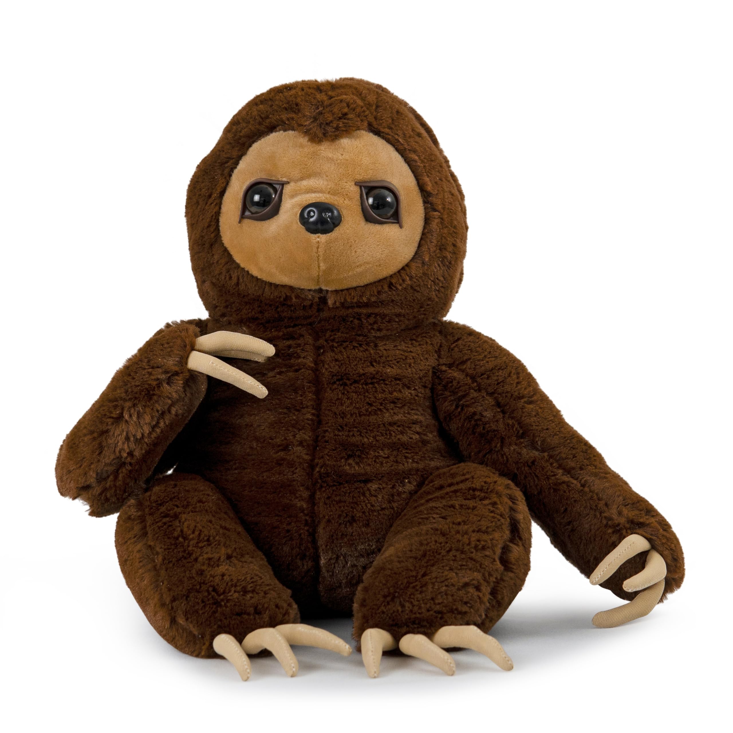 Amazon.com: KINREX Sloth Plush Dark Brown Stuffed Animal - Snuggly Cozy ...