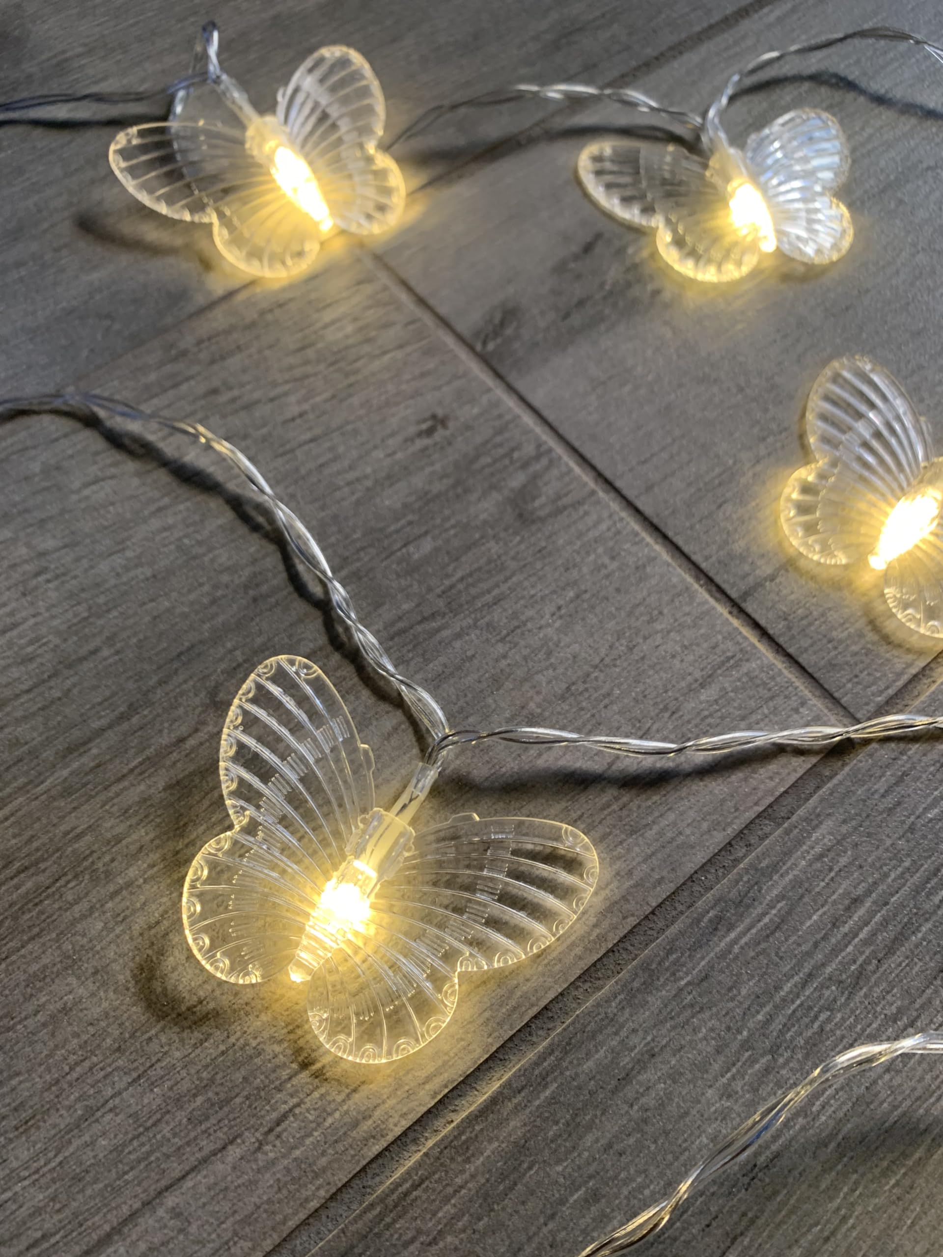 Amazon.com: Generic Butterfly Decor Lights LED 7 Foot Butterfly String ...