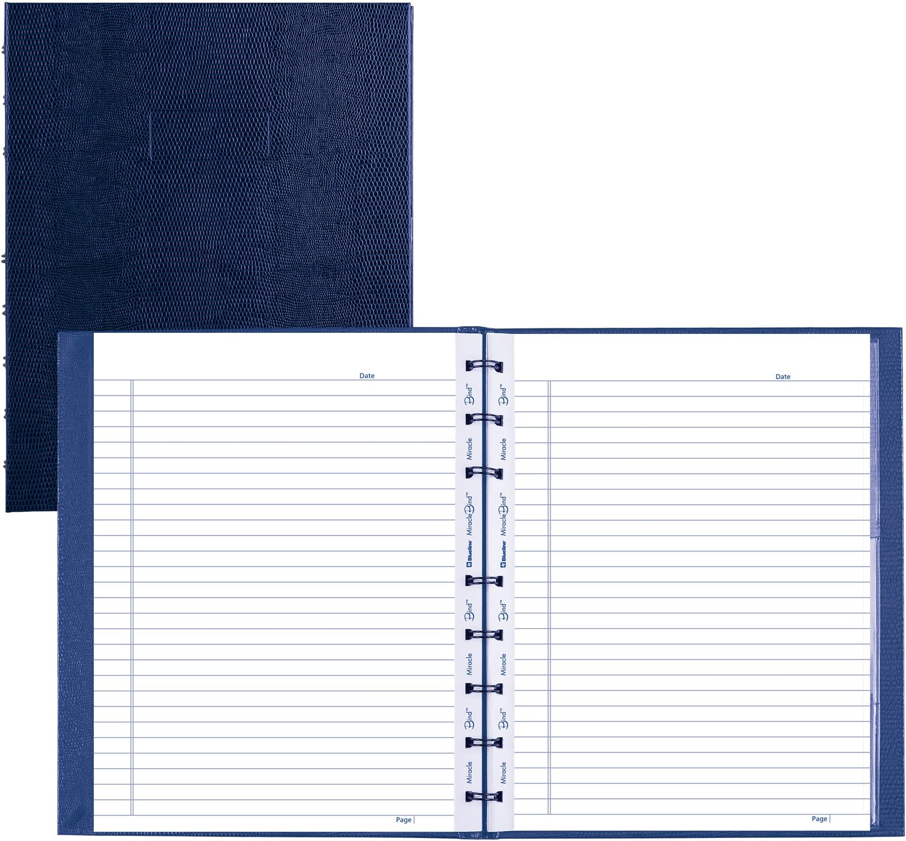 Blueline MiracleBind™ Notebook, Lizard-Like Hard Cover, 9.25" x 7.25 ...