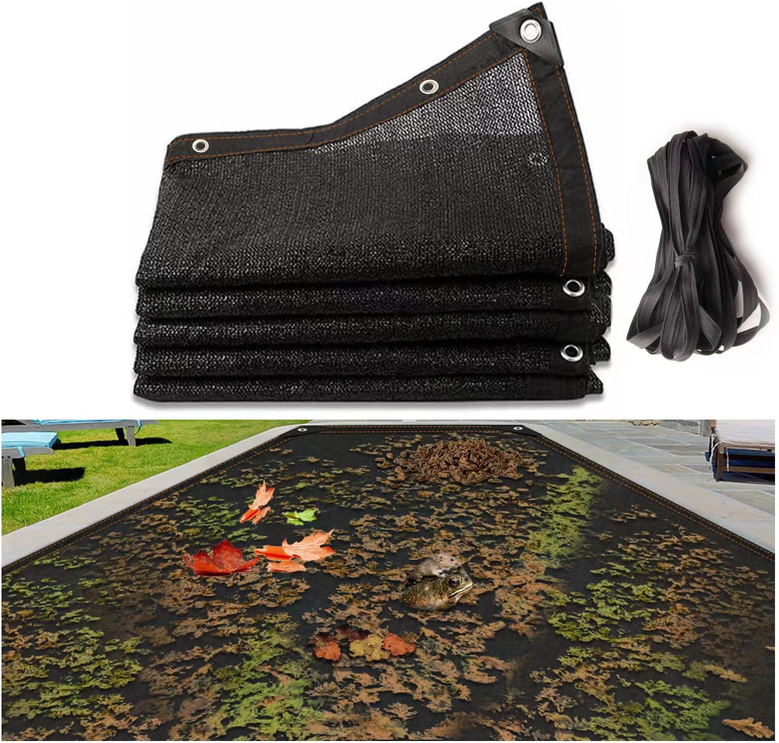 Amazon.com : 20x40 FT Pool Leaf Net Cover, Inground Pool Cover with 10M ...