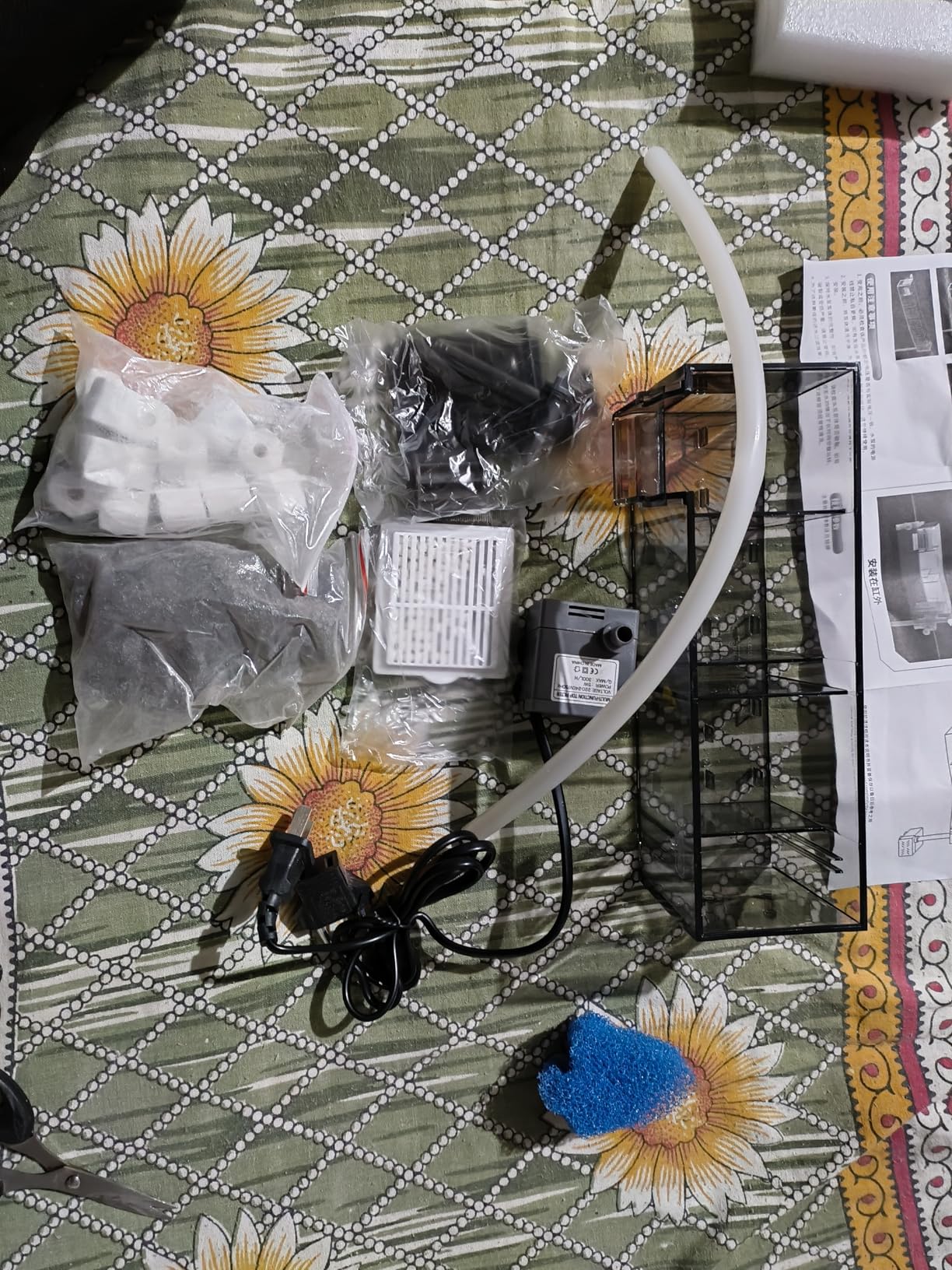 VAYINATO 3 Layer Top Sump Filter for (30-40Cm) Aquarium Fish Tank with ...