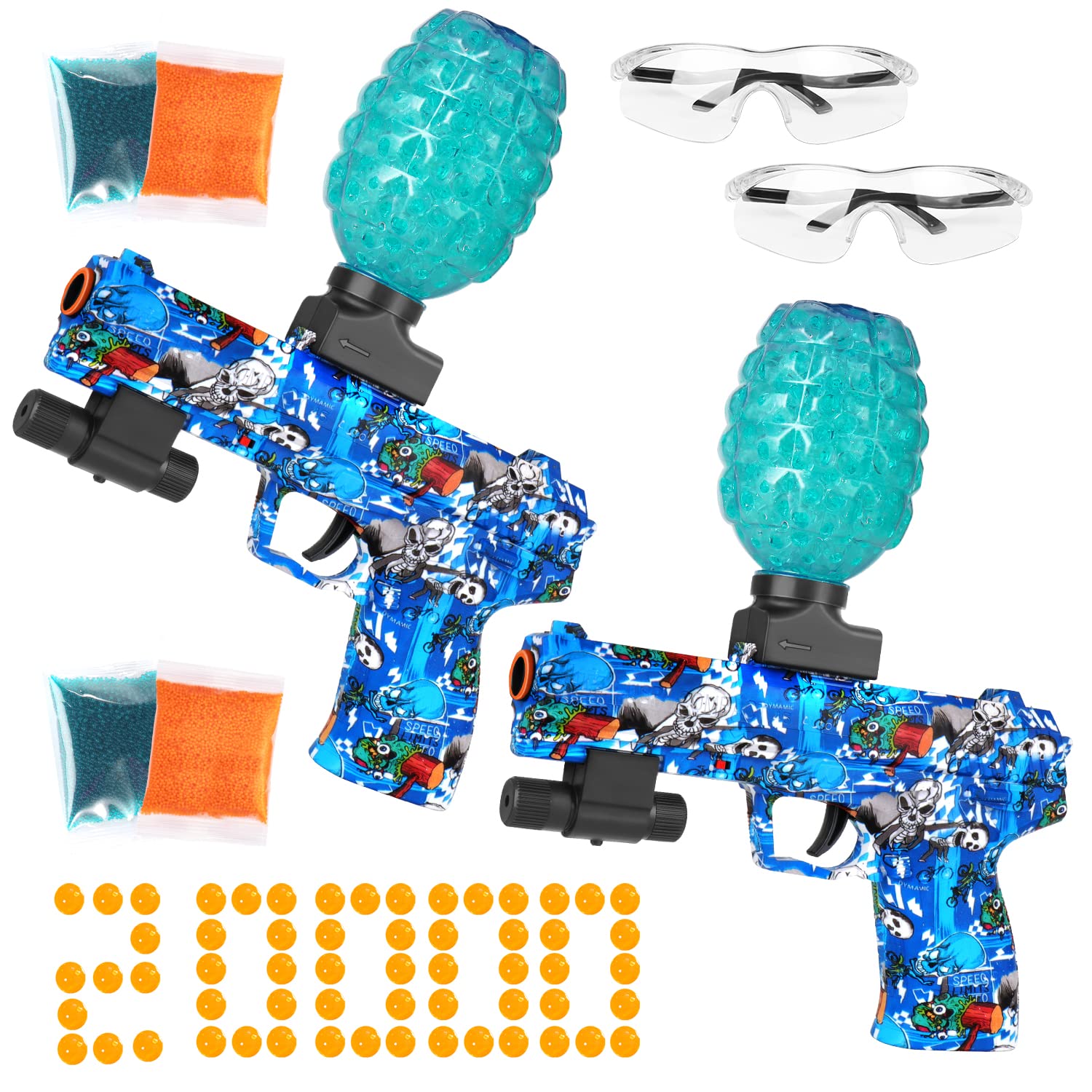 Buy ferventoys 2 Packs Electric with Gel Ball Blaster - Splatterball ...