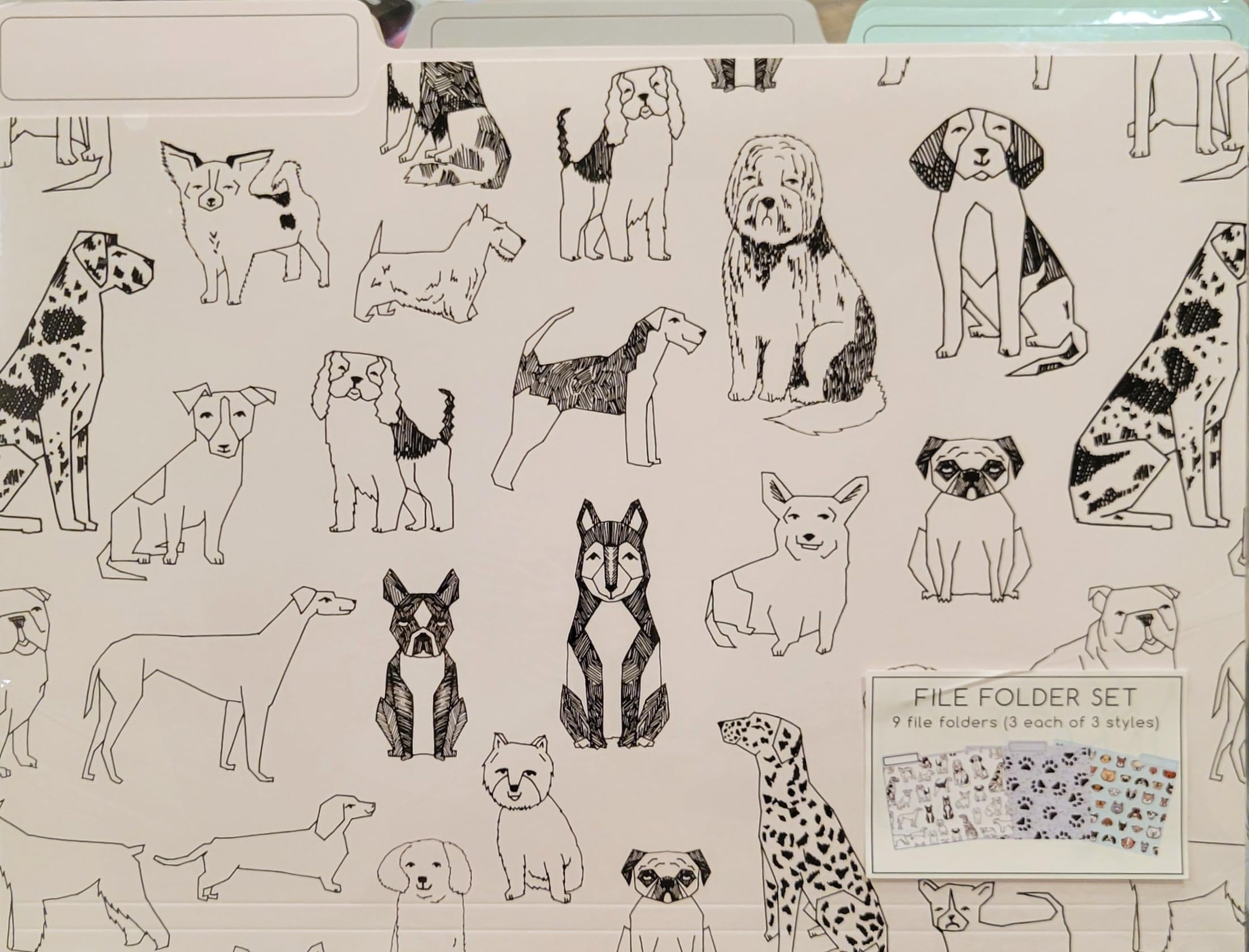 Amazon.com : Eccolo Dog Theme File Folder Set | Cute Whimsical Design ...