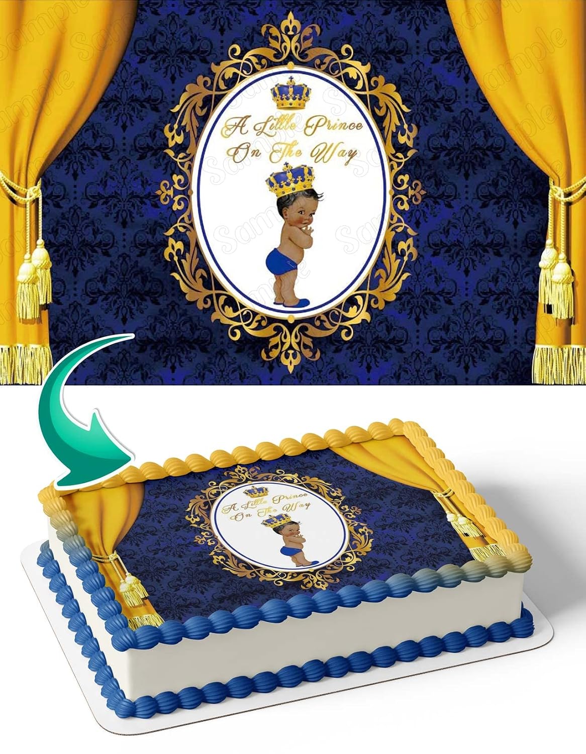 Amazon.com: A Little Prince On The Way African American Baby Boy Royal ...