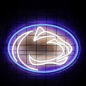 Amazon.com : Pen State Neon Sign for Room Decor R Neon Light LED Team ...