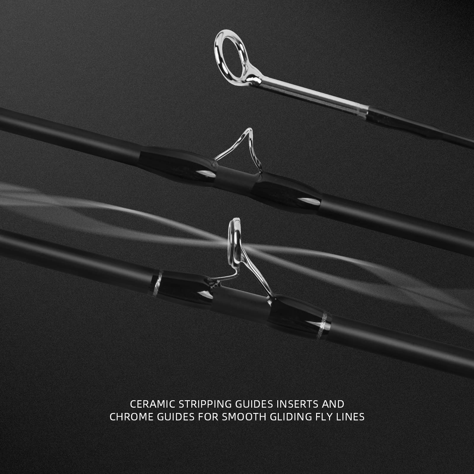 Snapklik.com : Fly Fishing Rod 4 Piece 5 Or 6 Weight 9FT Matt Black Fly ...