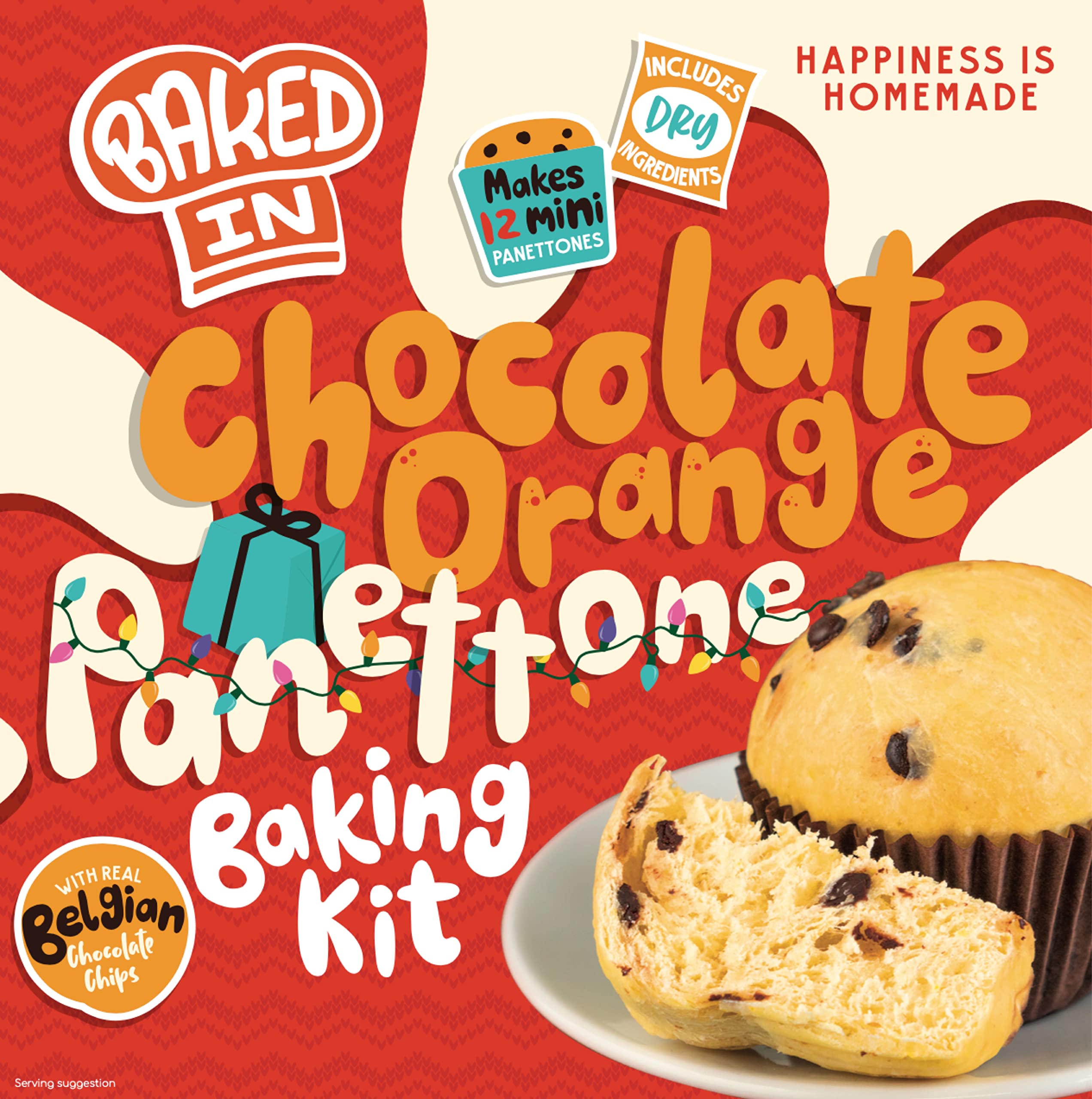 Buy Bakedin - Chocolate Orange Panettone Baking Kit - Includes Dry ...