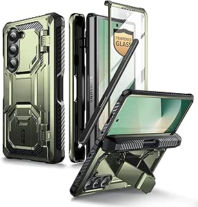 Amazon.com: i-Blason for Samsung Galaxy Z Fold 6 Case with S Pen Holder, [Built-in Tempered ...