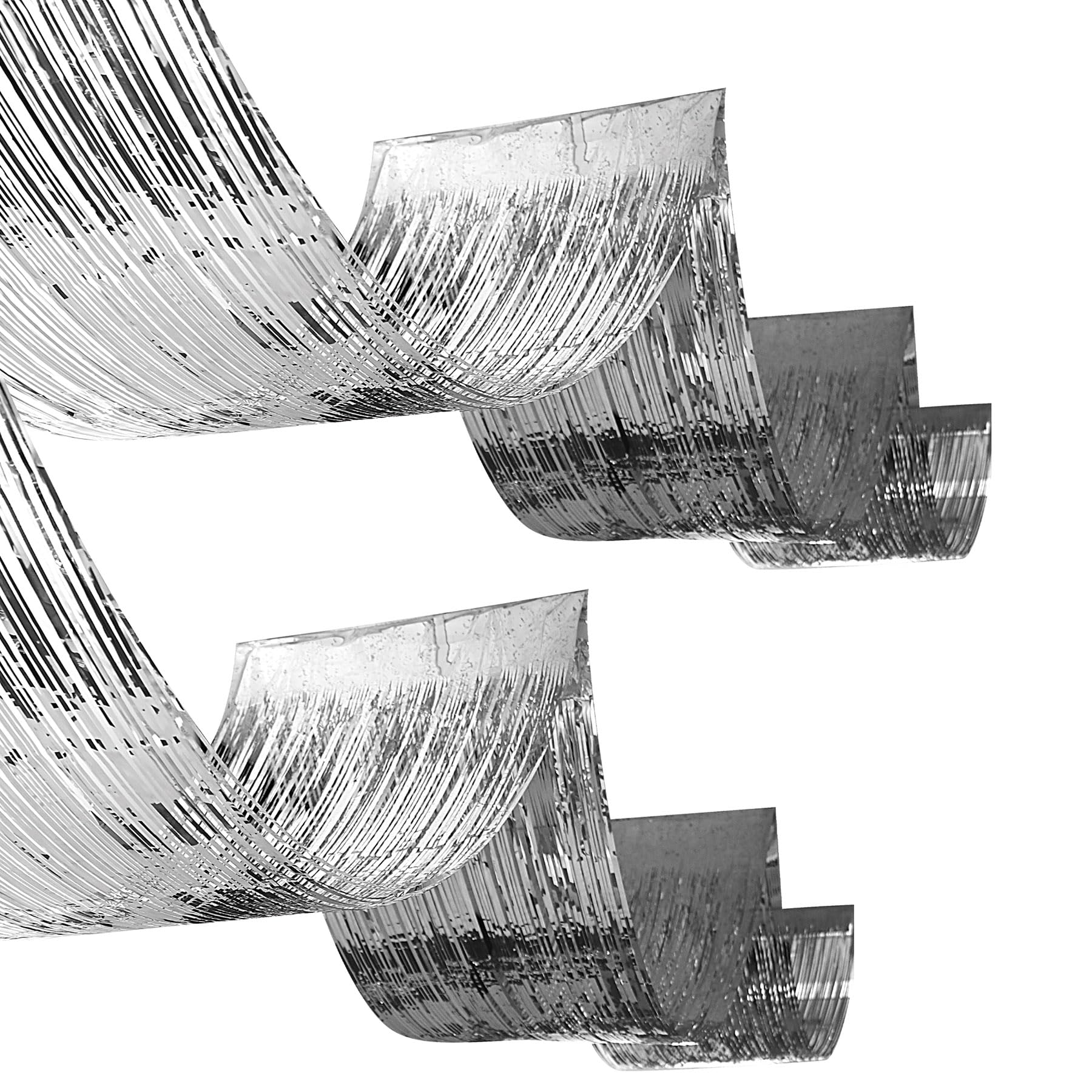 Amazon.com: Beistle 2 Piece Silver Metallic Plastic Fringed Ceiling ...