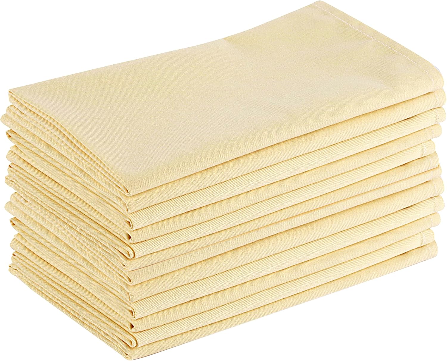Amazon.com: Cloth Cotton Napkin Set of 12 Cotton+Linen Blend Fine Solid ...