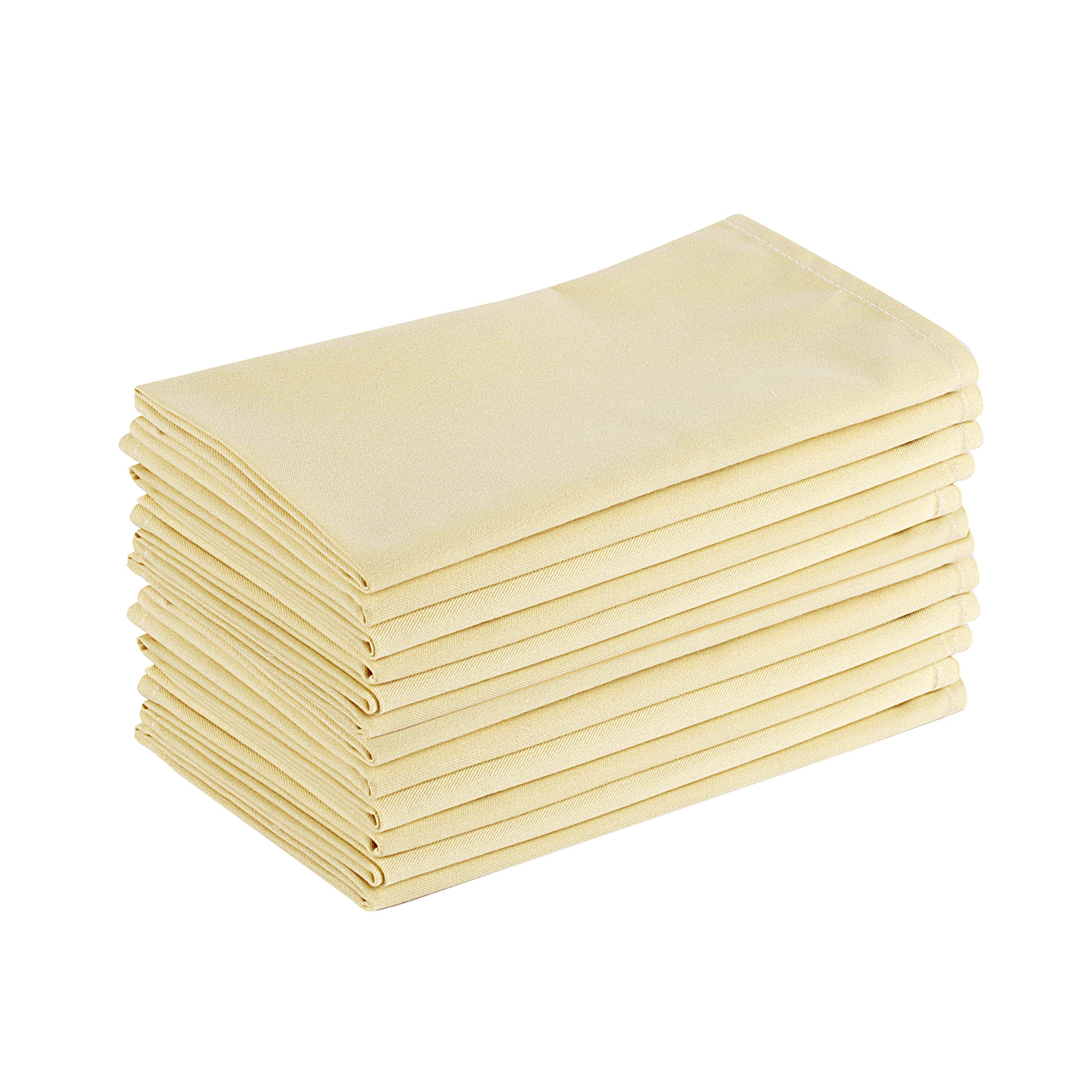 Amazon.com: Cloth Cotton Napkin Set of 12 Cotton+Linen Blend Fine Solid ...