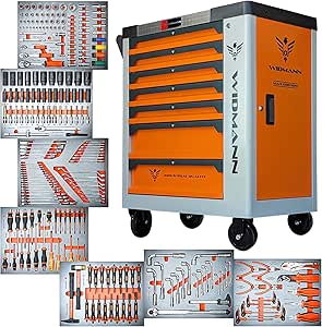 WIDMANN Tool Trolley Cabinet with PRO Tools Steel Workshop Storage ...