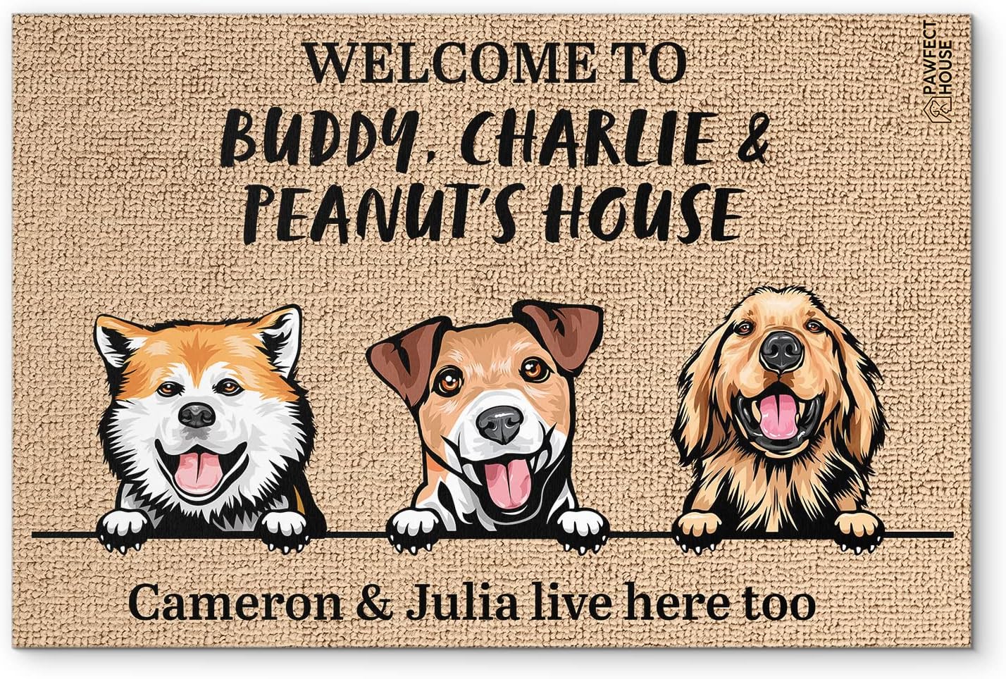 Amazon.com: Pawfect House Welcome to Dog's House - Funny Outdoor ...