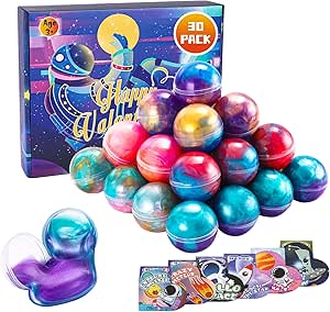 Amazon.com: Aveloki 30 Pack Galaxy Slime Ball Set, Slime Party Favors ...