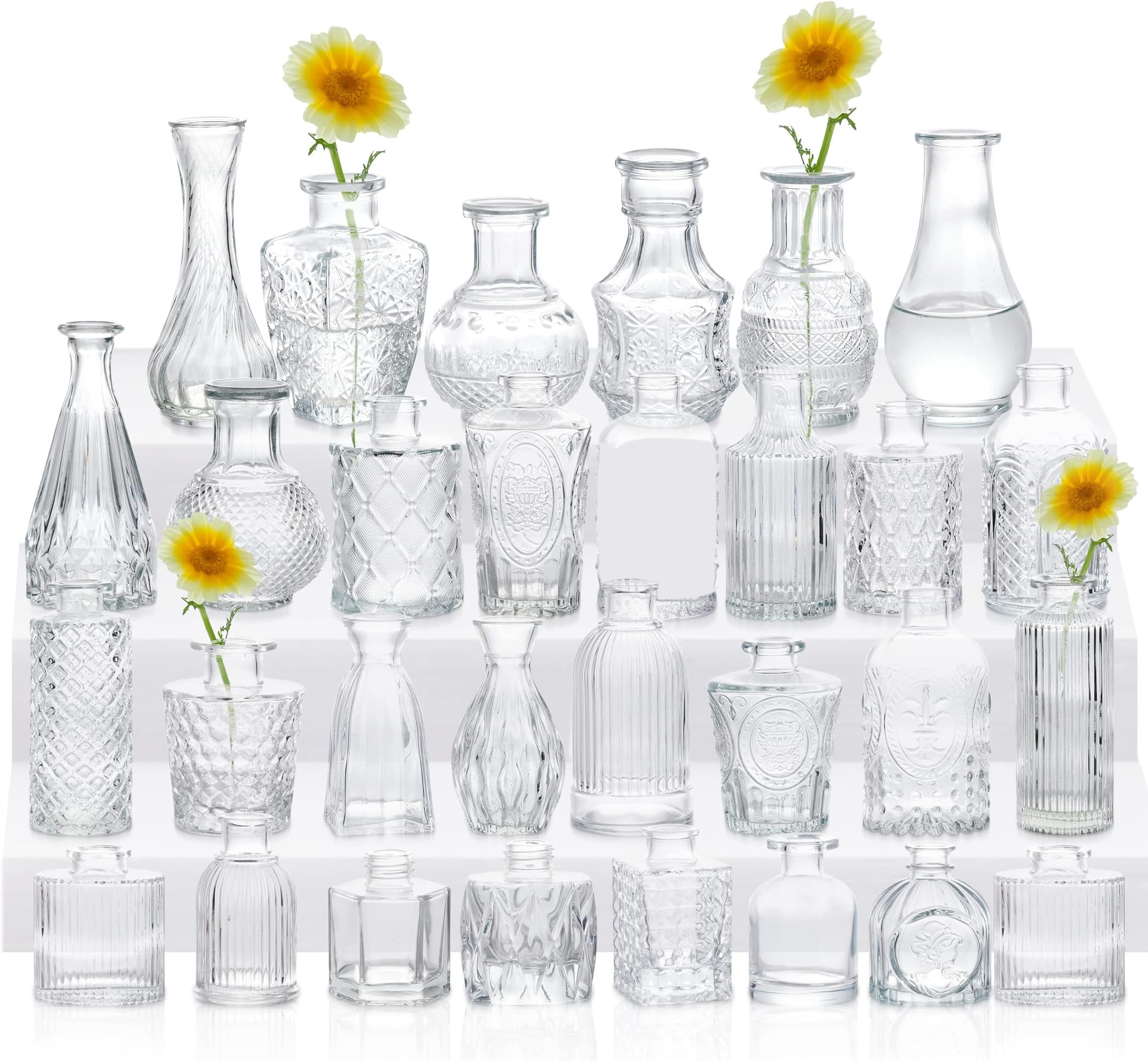 Amazon.com: BYZM Small Vases for Flowers 10pcs - Flower Vases for ...