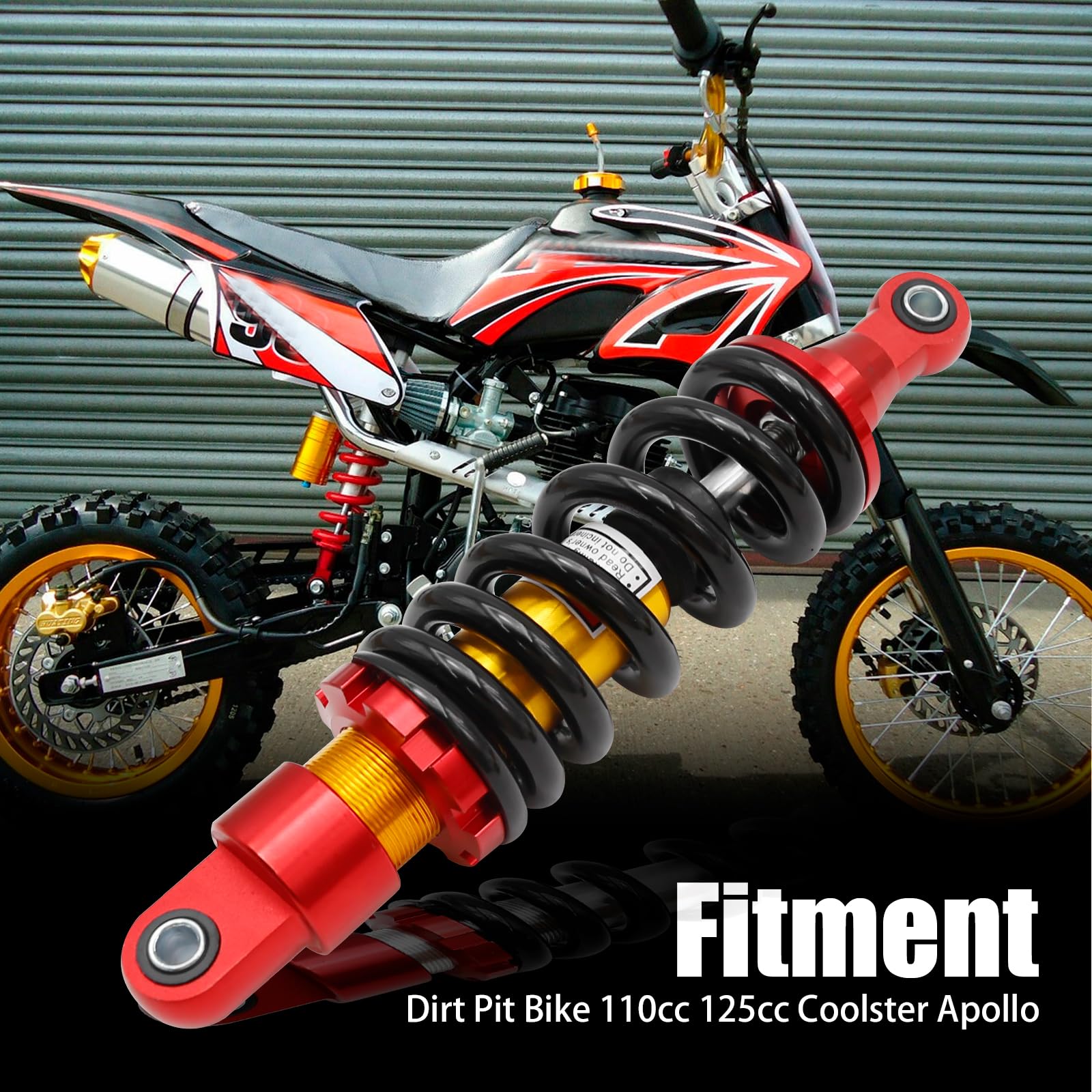 Snapklik.com : 285mm Adjustable Motorcycle Rear Shock Absorber, 11.2 ...