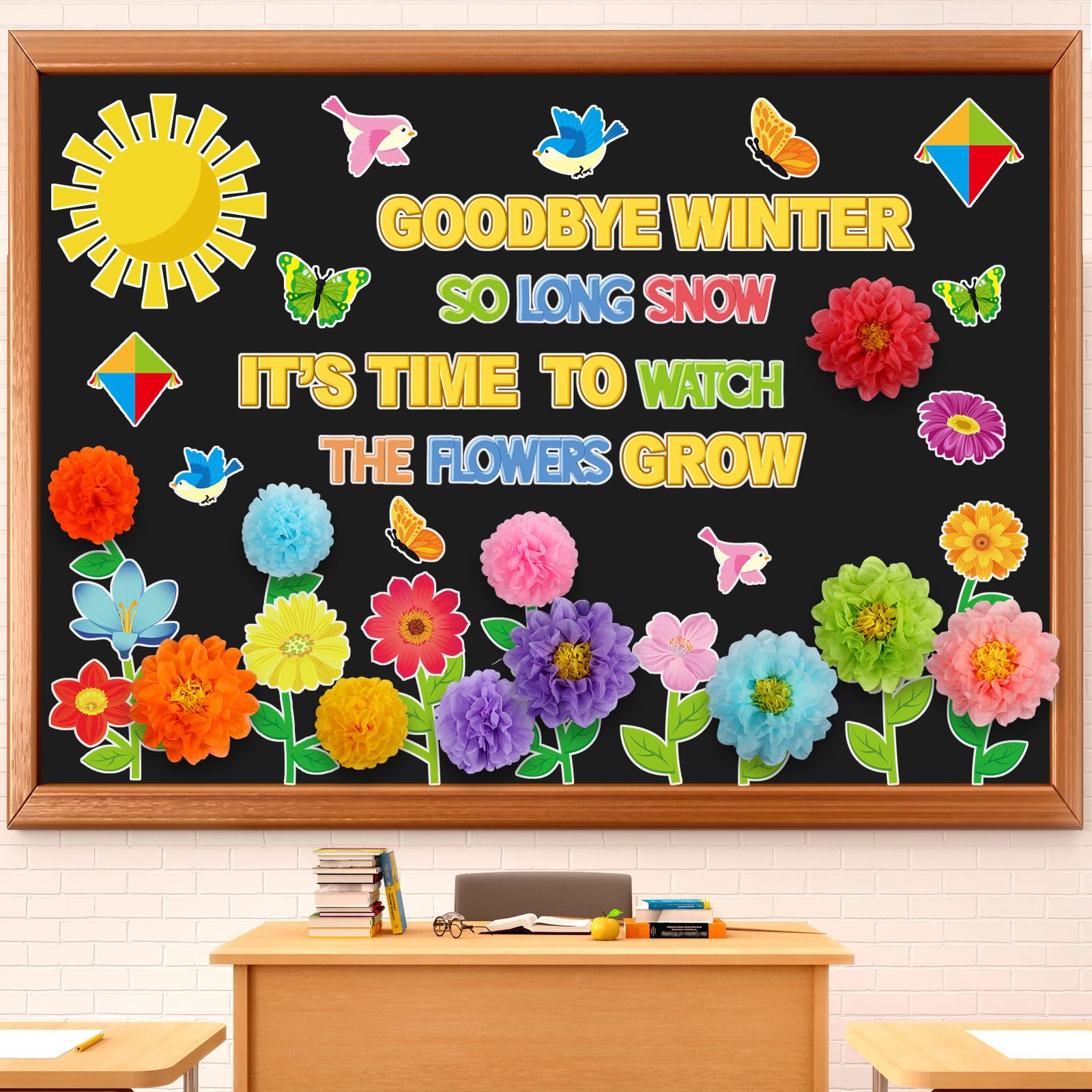 Snapklik.com : Pasimy 53 Pcs 3D Spring Bulletin Board Decorations Set ...