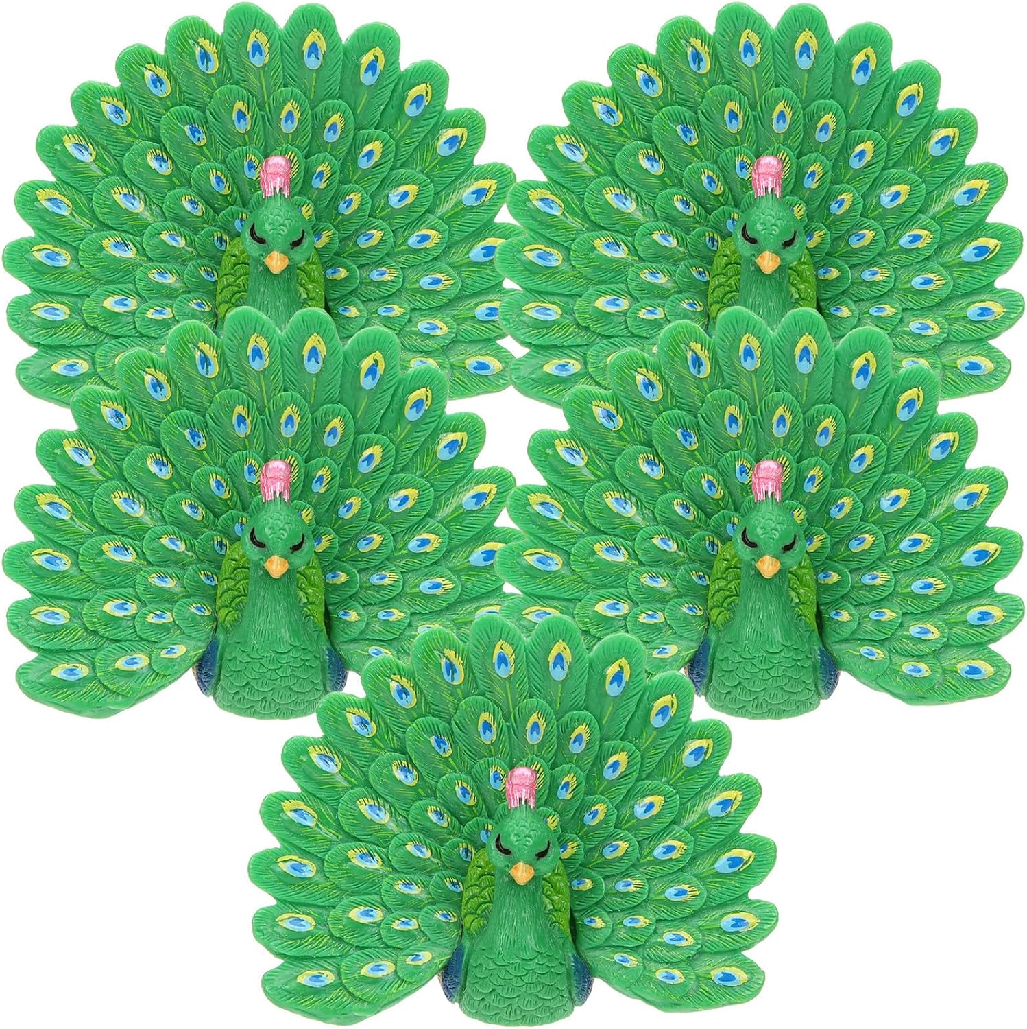 Amazon.com: LIFKOME 5Pcs Mini Resin Peacock Figurines 2.44In Micro ...