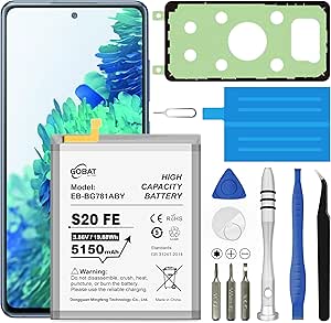 Amazon.com: GOBAT Replacement for Samsung Galaxy S20 FE Battery,5150mAh High Capacity Compatible ...