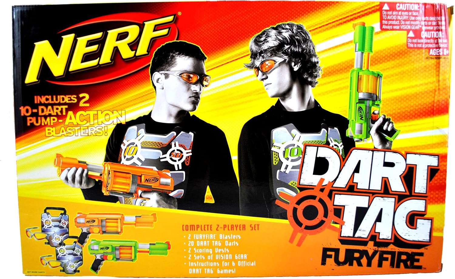 Amazon.com: Hasbro Year NERF Dart Tag Series Complete 2 Player Set ...