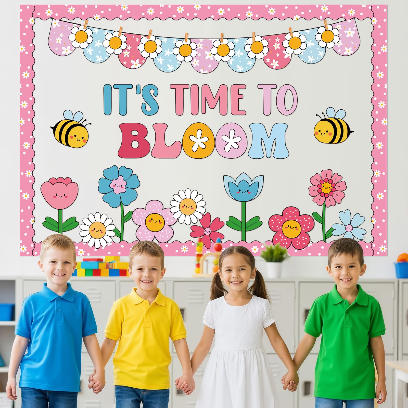 Snapklik.com : 81 Pcs Spring Classroom Bulletin Board Decorations Its ...