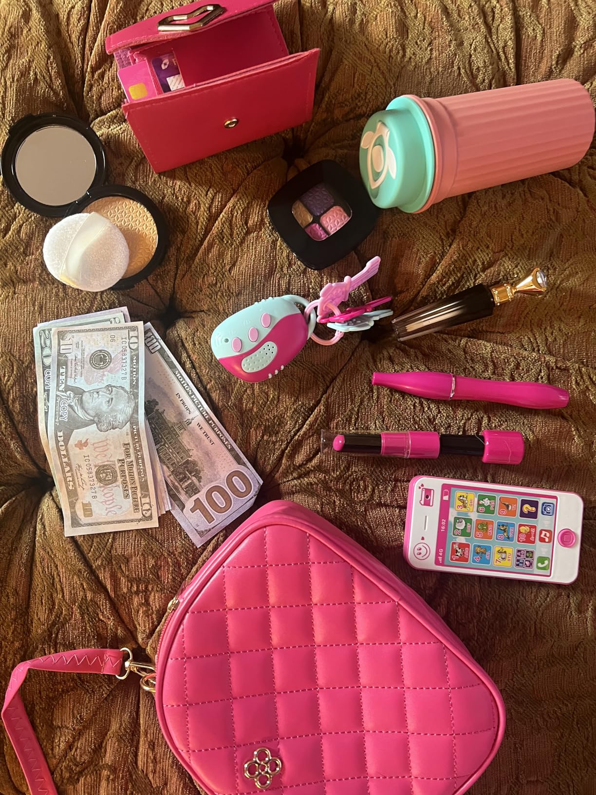 Amazon.com: Play Purse for Little Girls Toys - Pretend Makeup for ...
