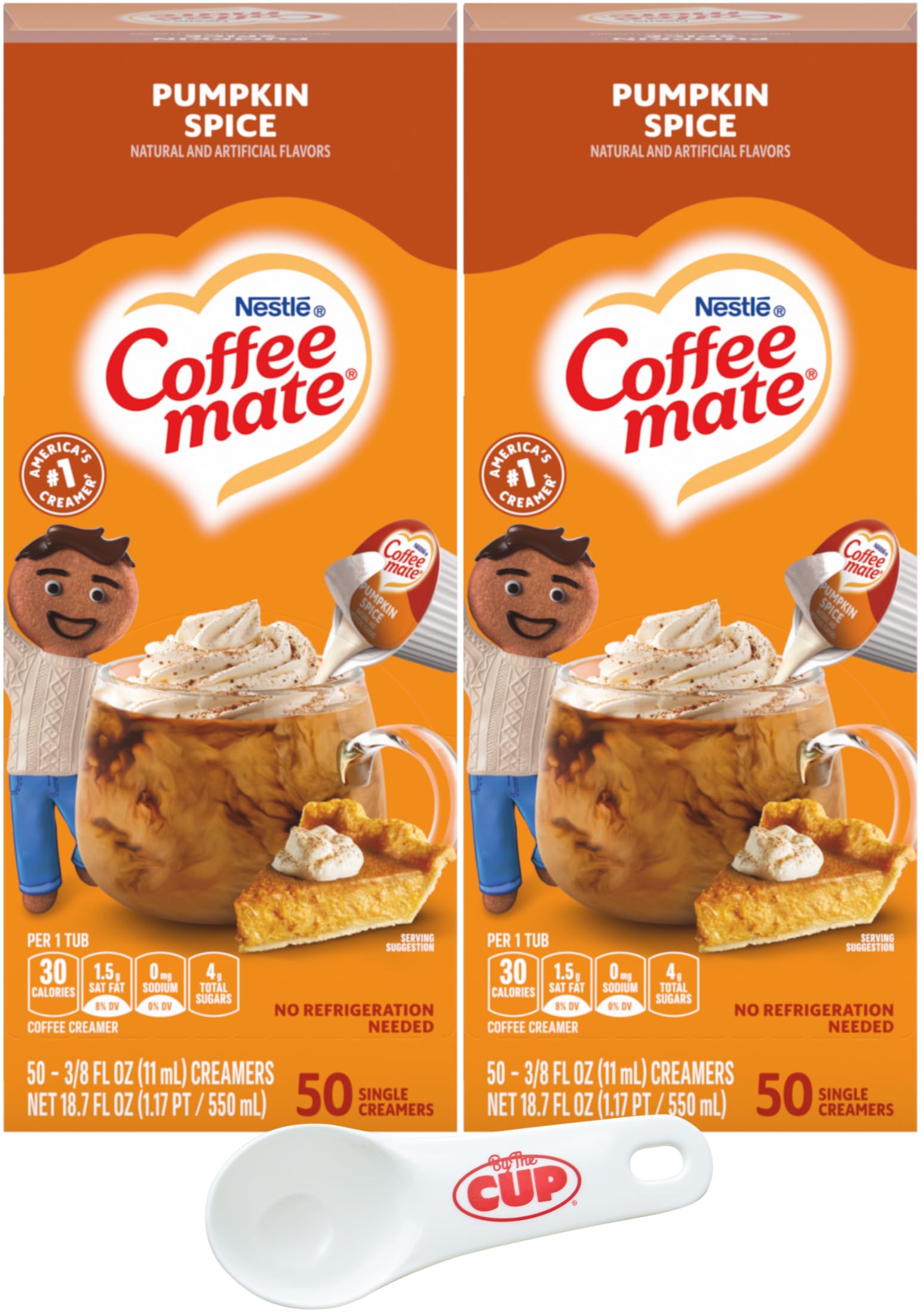 Amazon.com : Coffee mate Pumpkin Spice, 50 Count Box (Pack of 2) Liquid ...