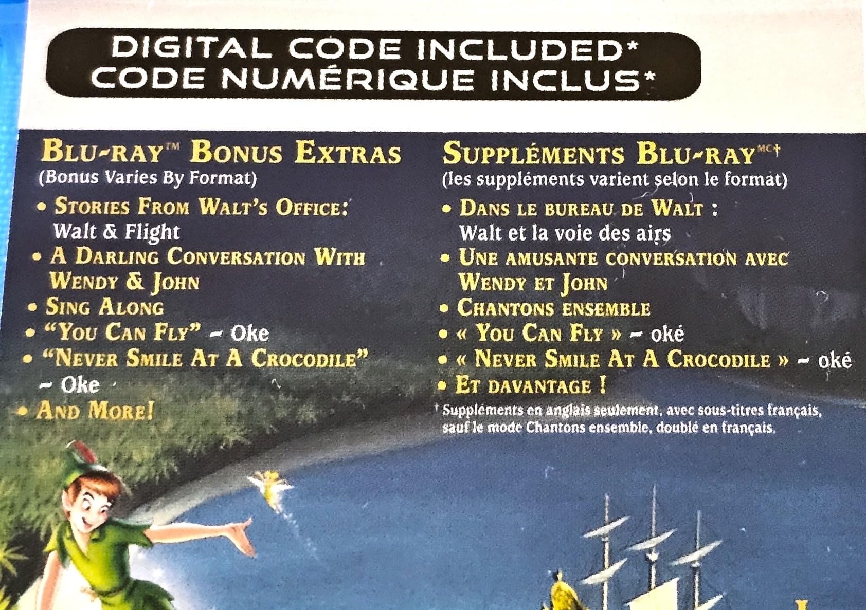 Peter Pan (Diamond Edition) (Blu-ray + DVD) (Bilingual): Amazon.ca ...