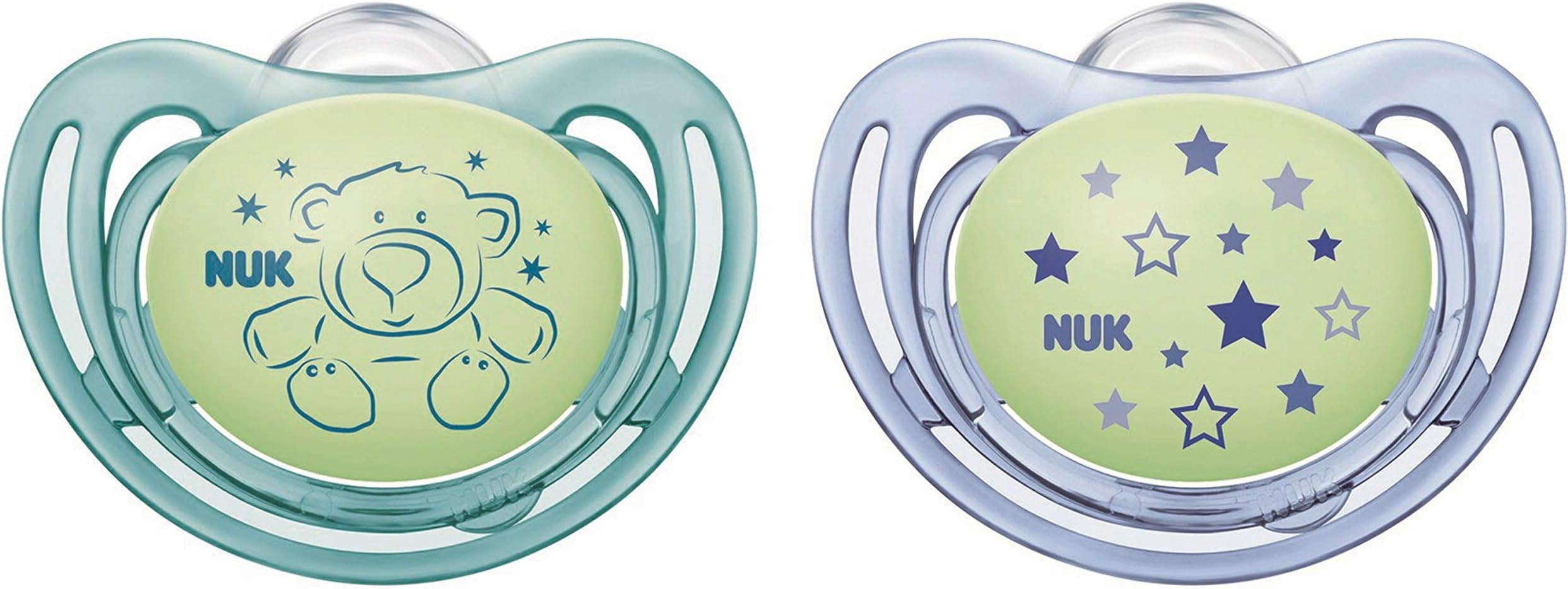 Amazon.com : NUK Airflow Glow-in-The-Dark Pacifiers, 6-18 Months, 2 ...