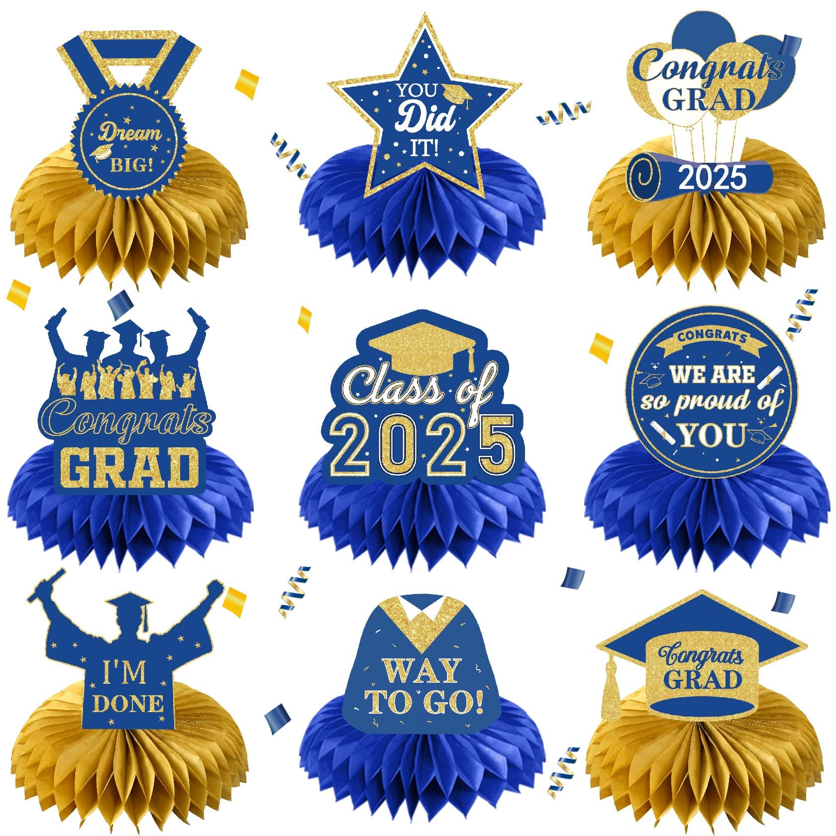 16 Pack 2025 Graduation Party Decorations, Graduation Centerpieces 2025 ...