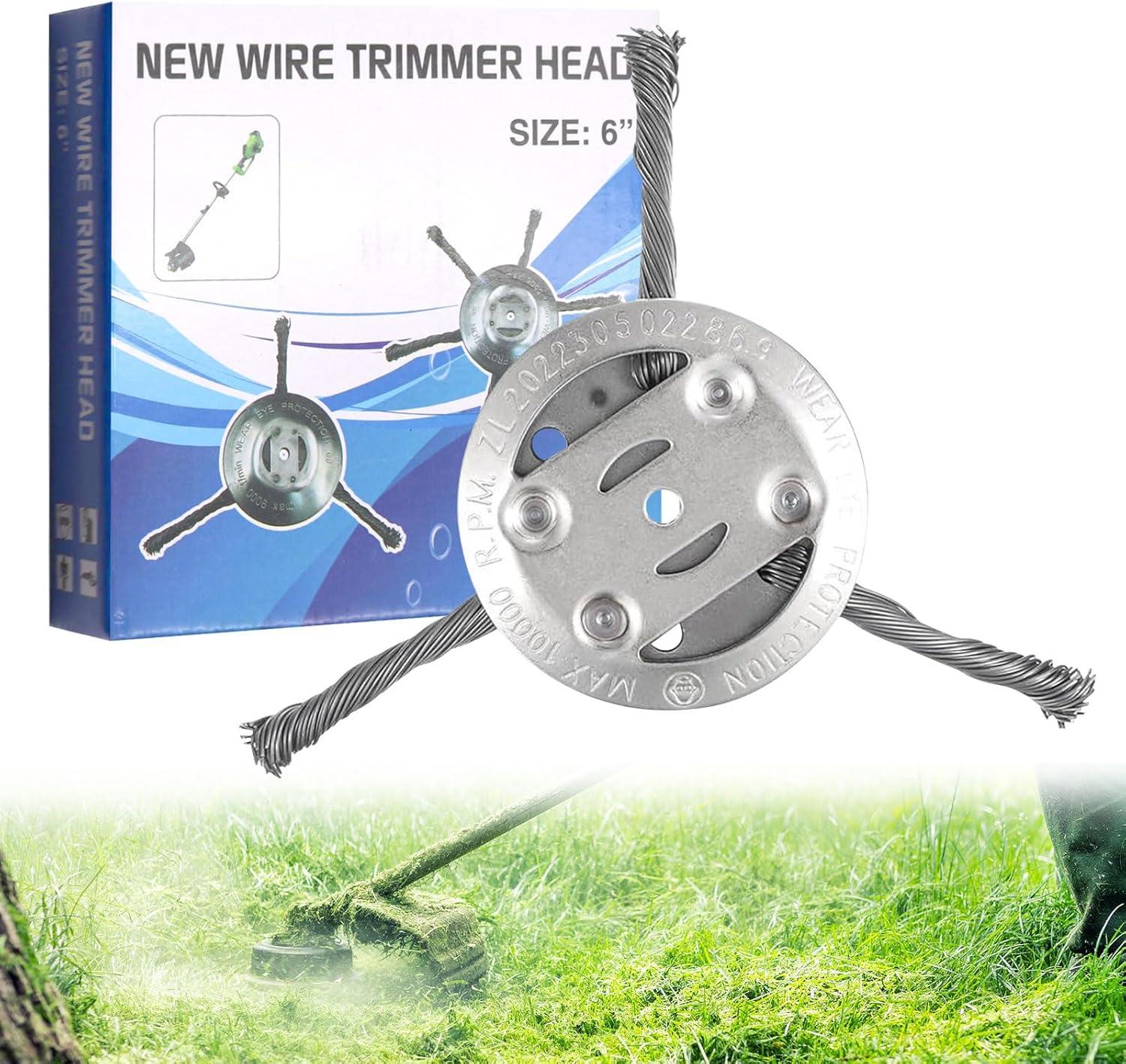 Amazon.com: Vincofoo Steel Wire Grass Trimmer Head, 2025 Upgrade Wire ...