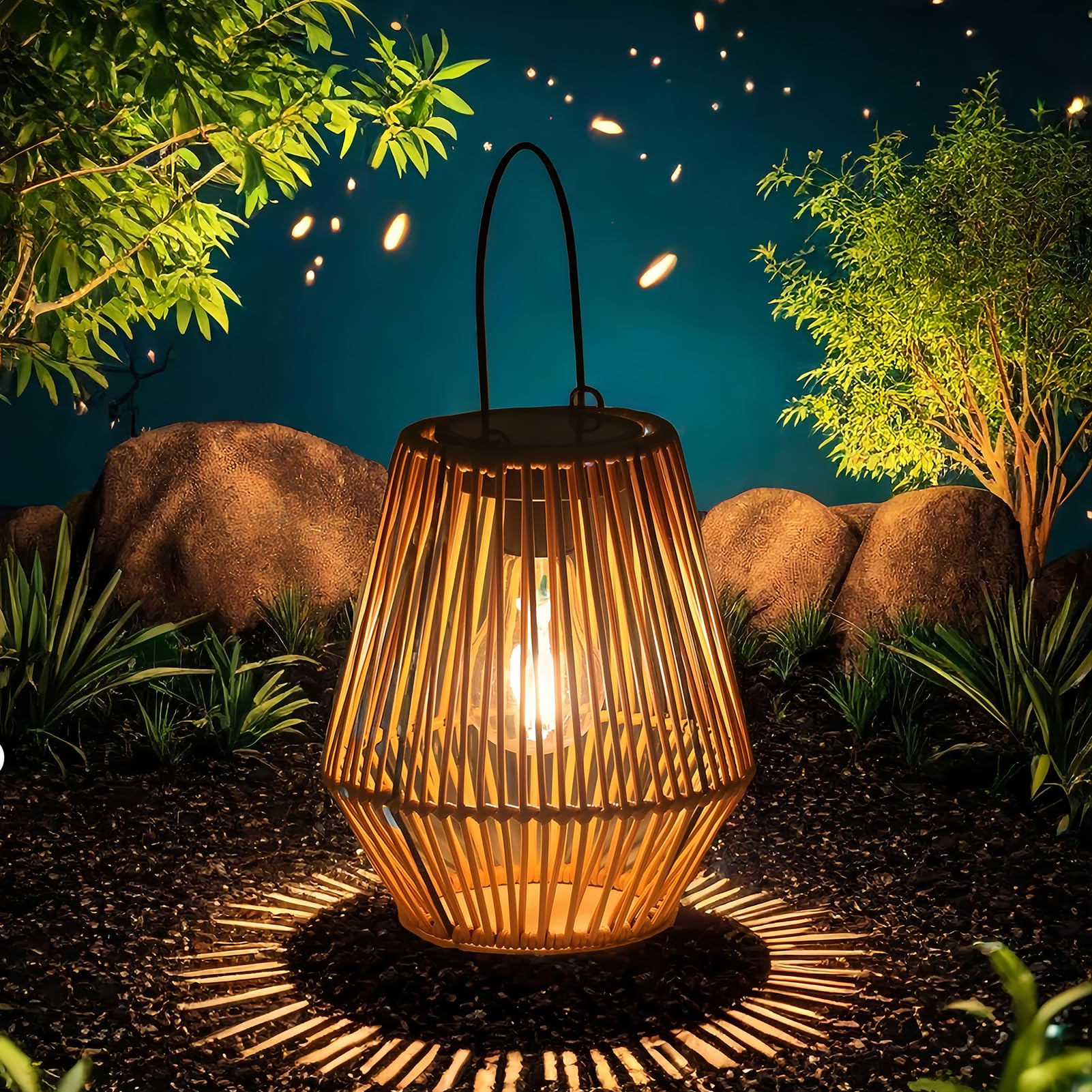 Amazon.com: Shunyaju Solar Lanterns Outdoor Waterproof Hanging Solar ...