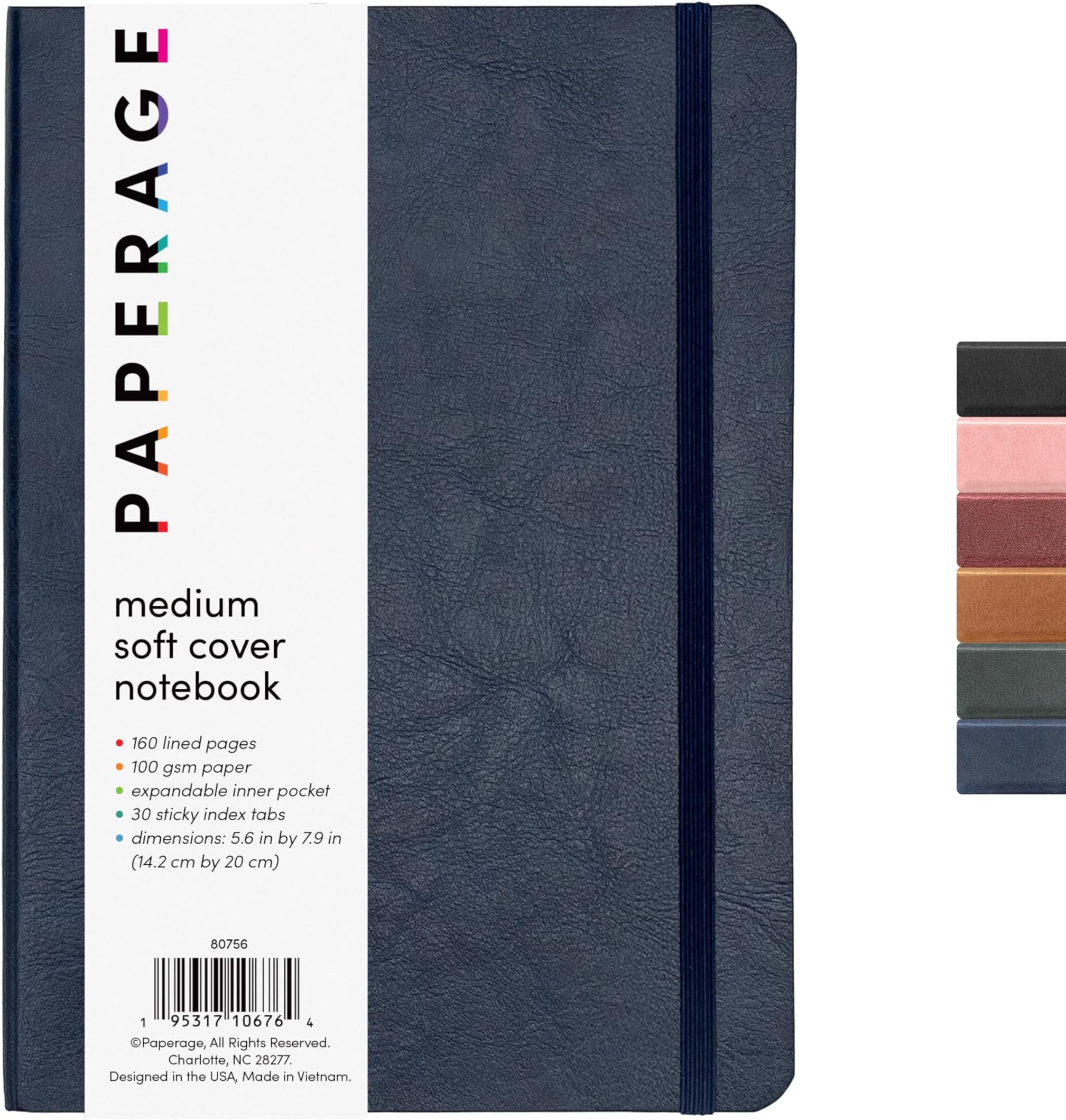 Amazon.com : Ruled Journal Notebook, Hardcover Magnetic Clasp Cove ...