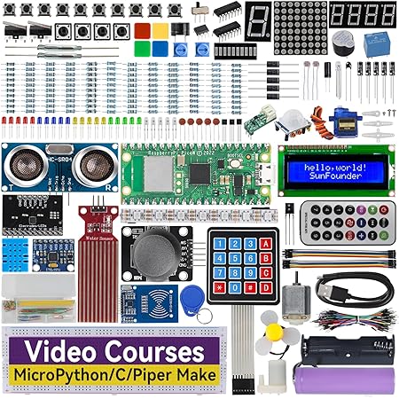 Amazon.com: SunFounder Ultimate Starter Kit for Raspberry Pi Pico W ...