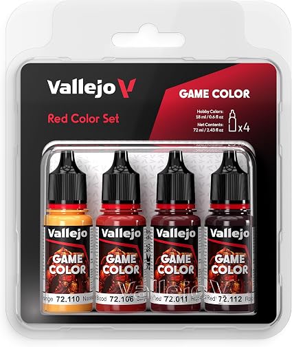 Amazon.com: Vallejo Red Color Set, 4pc : Arts, Crafts & Sewing