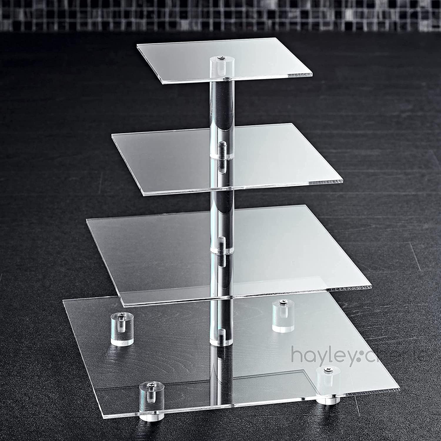 Amazon.com: Acrylic Cupcake Display Stand, 4 Tier Square Cupcake Tower ...