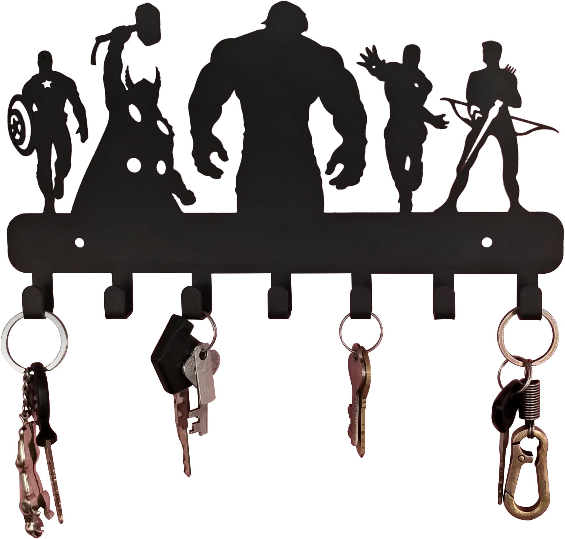 Amazon.com: HeavenlyKraft Superheros Wall Mounted Metal Key Holder, Key ...