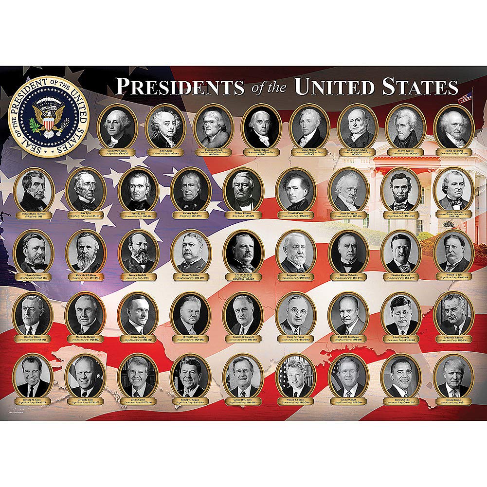 Amazon.com: Presidents of the United States 1000 Piece Puzzle Jigsaw ...