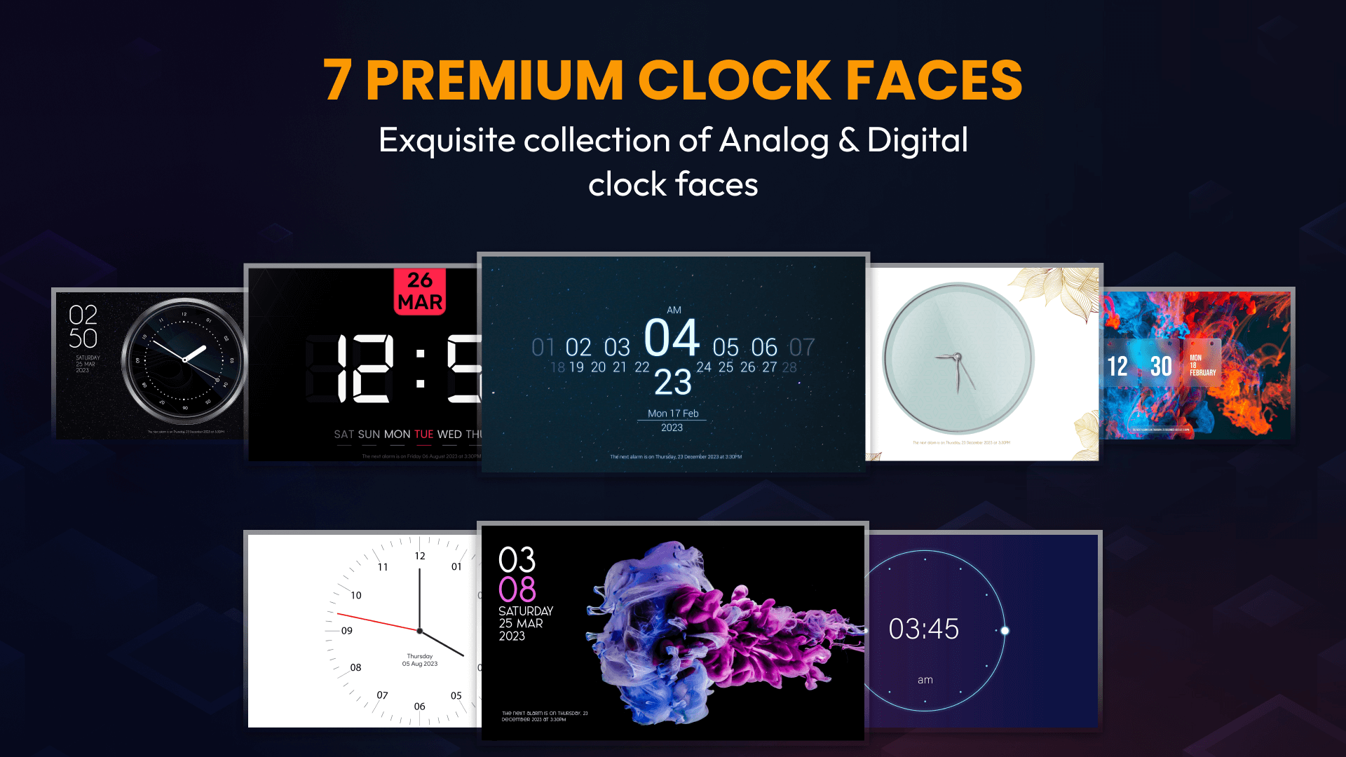Alarm Clock with Beautiful Clock Face Screensaver - Peaceful Wallpaper ...