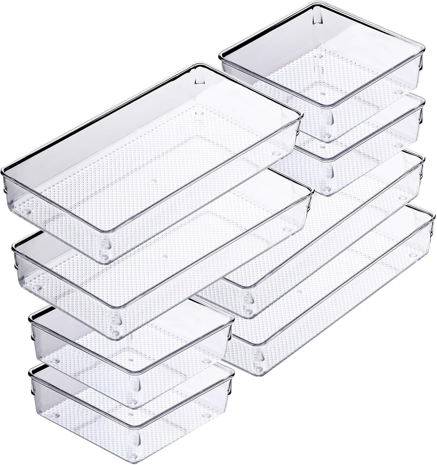 Amazon.com - ihomecooker Clear Plastic Drawer Organizer Set Kitchen ...