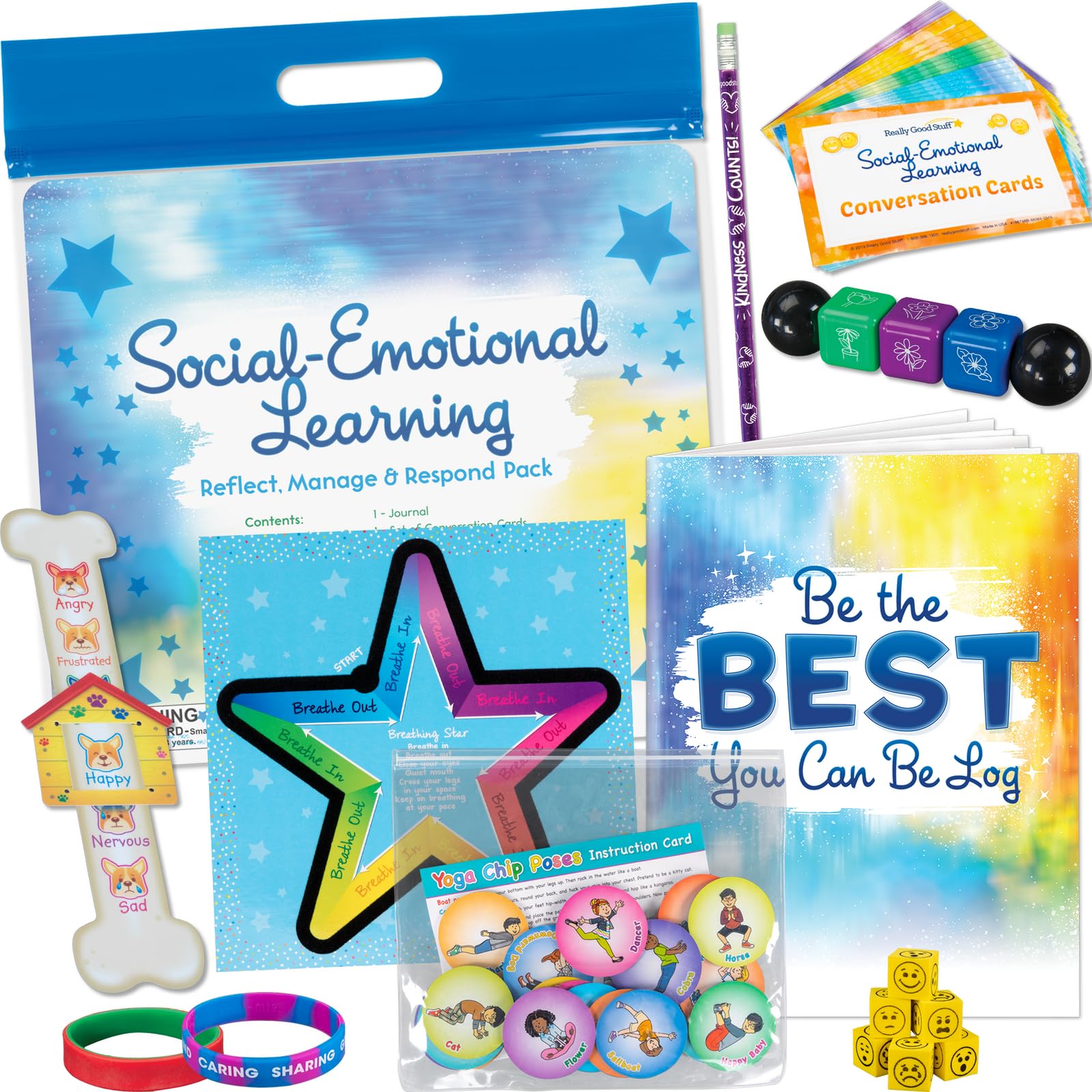 Amazon.com: Really Good Stuff Social Emotional Learning Reflect, Manage ...