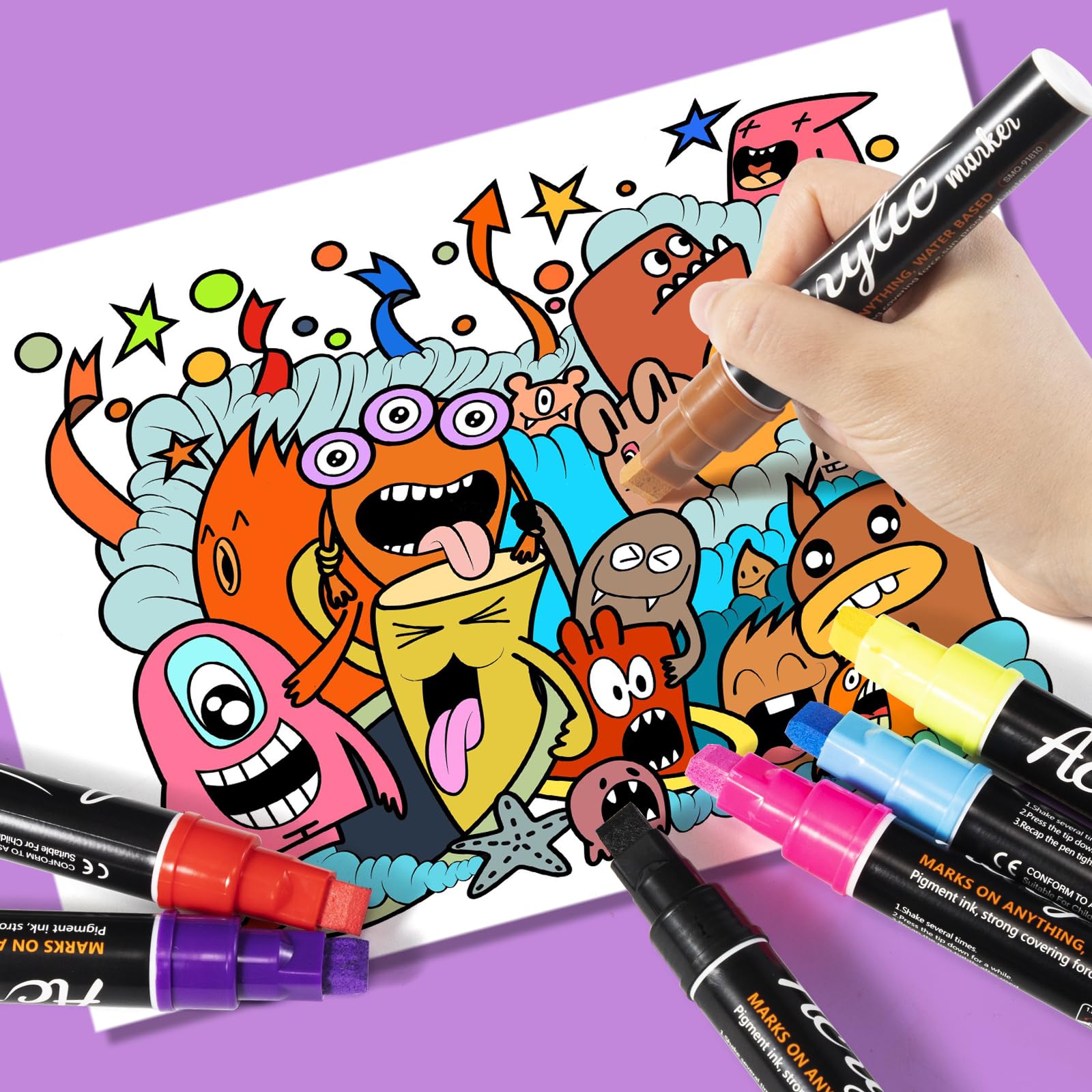 Colorful Sharpie Graffiti Art Glaring Graffiti Sharpie Art" Art Print