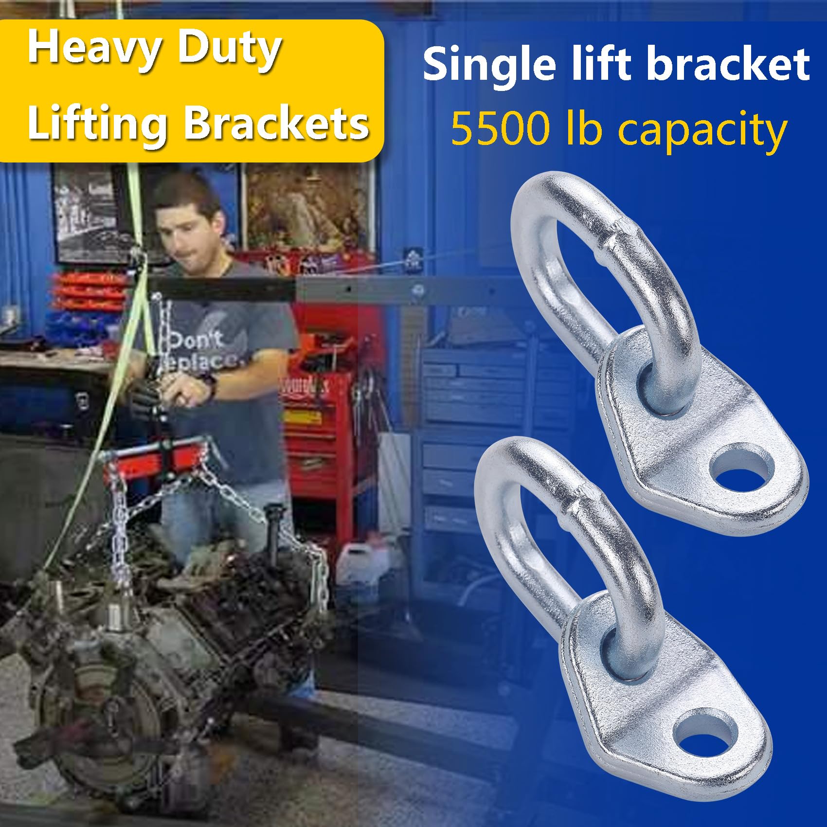 5500 Lbs Capacity Drake Off Road Engine Lifting Bracket Kit - 2 Sets ...