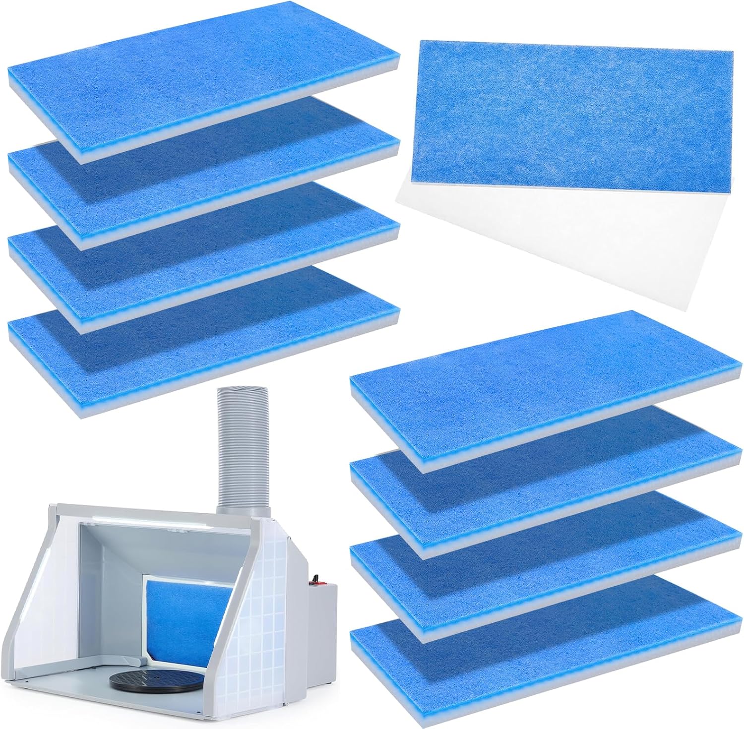 10 Pieces Paint Booth Filters, Portable Airbrush Booth Filter Set ...