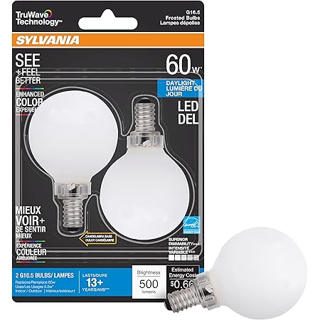Amazon.com: LEDVANCE SYLVANIA LED TruWave Natural Series G16.5 Globe ...