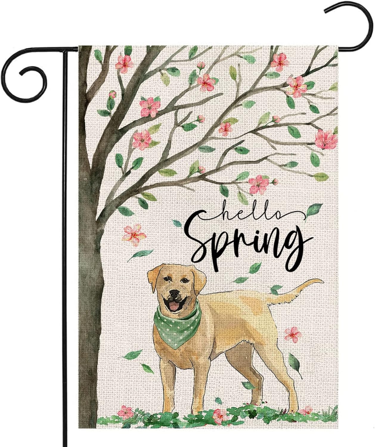 Amazon.com : EKOREST Hello Spring Dog Garden Flag 12x18 Inch Double ...
