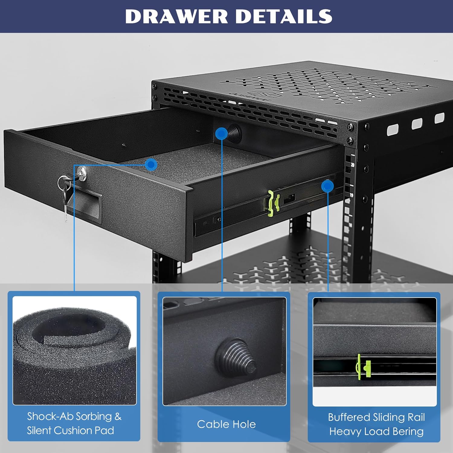 16U Server Rack Cabinet with Drawer & Full Size Rack Thailand | Ubuy