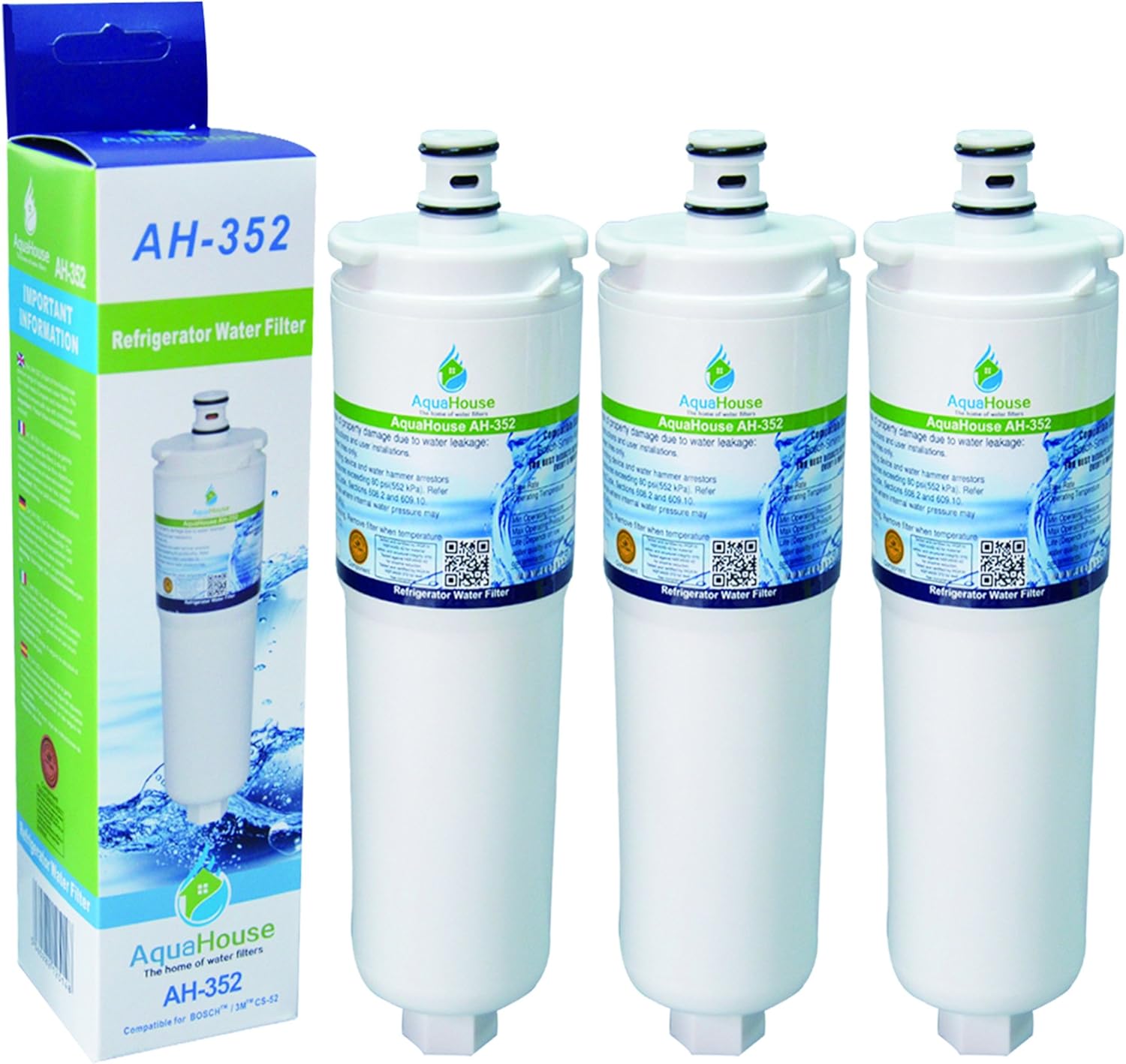 3X AquaHouse AH-352A Water Filter Compatible with Abode Aquifier Filter ...